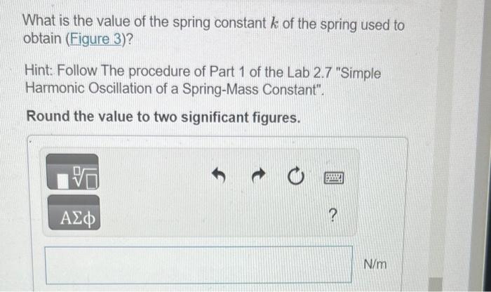 What is the value of the spring constant k of the | Chegg.com