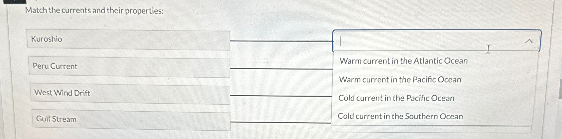 Solved Match the currents and their properties:\table[[Weru | Chegg.com