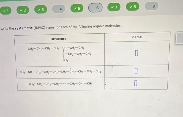 Solved Write the systematic (IUPAC) name for each of the | Chegg.com Solved Write the systematic (IUPAC) name for each of the | Chegg.com