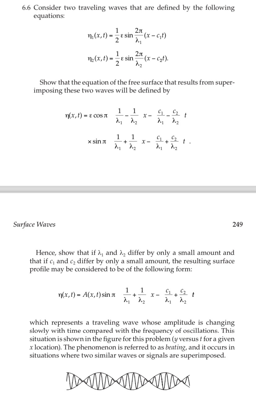 Solved 6.6 ﻿Consider two traveling waves that are defined by | Chegg.com