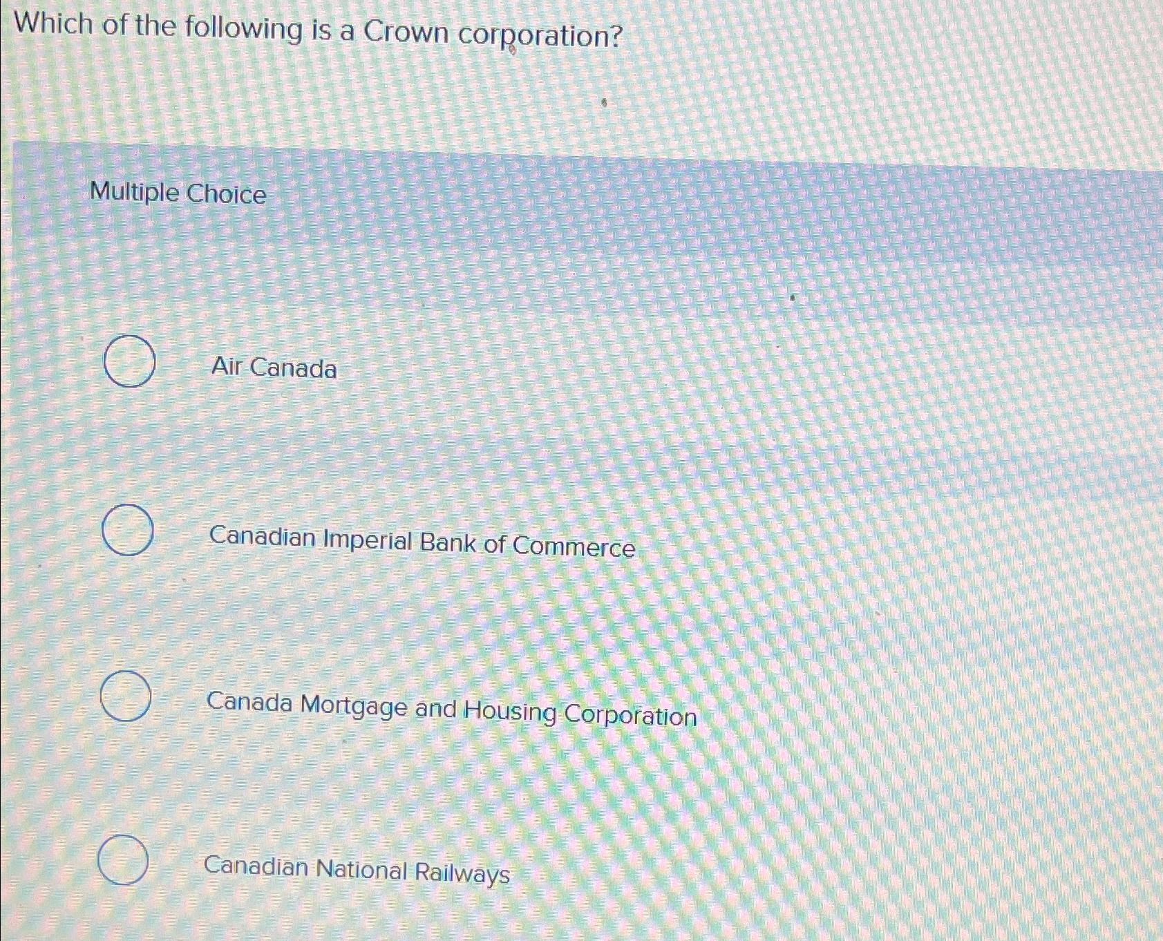 Solved Which of the following is a Crown | Chegg.com