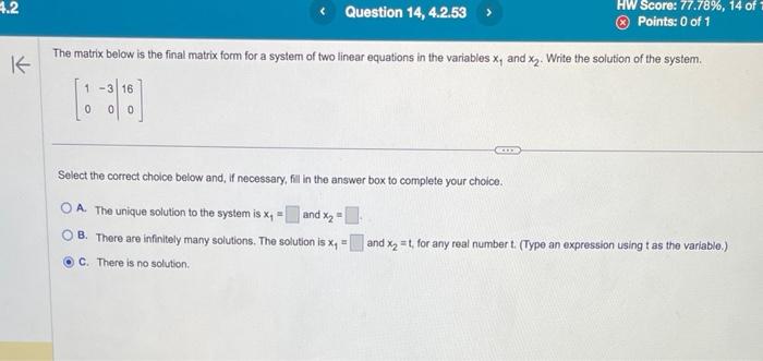 Solved Solve the system of equations using augmented matrix | Chegg.com