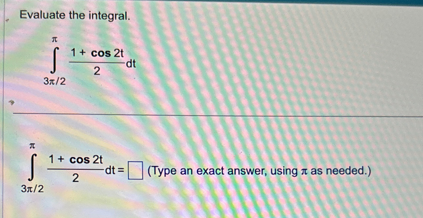 Solved Evaluate the | Chegg.com