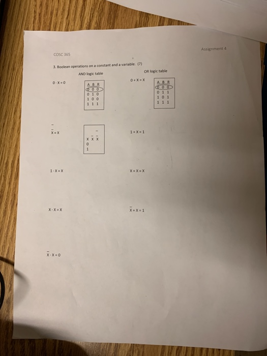 Solved Assignment 4 COSC 365 3. Boolean operations on a | Chegg.com