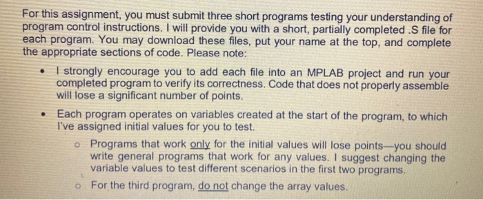 Solved For this assignment, you must submit three short | Chegg.com