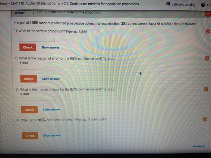 Solved zyBooks catalog He brary > MAT 240: Applied | Chegg.com