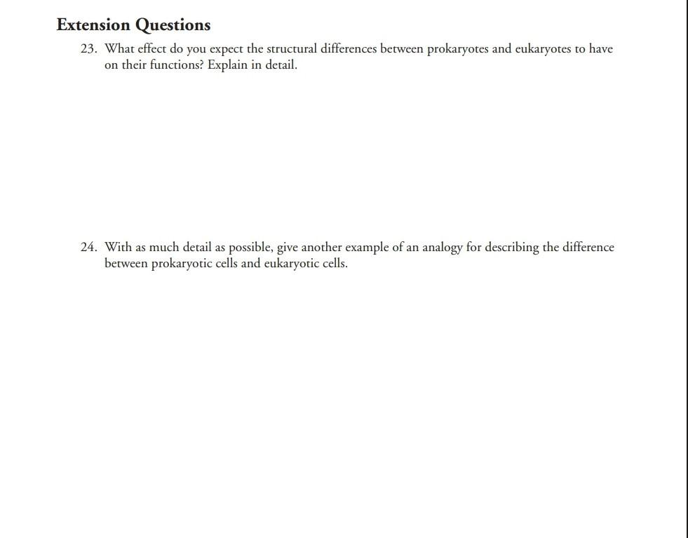Solved xtension Questions 23. What effect do you expect the | Chegg.com