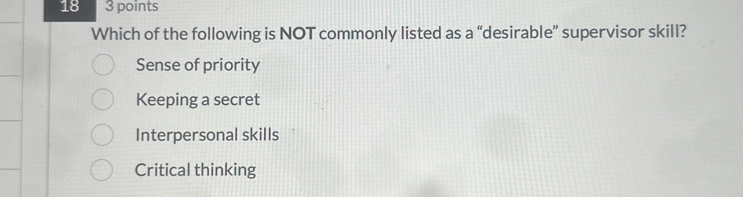 Solved 18 3 ﻿pointsWhich of the following is NOT commonly | Chegg.com