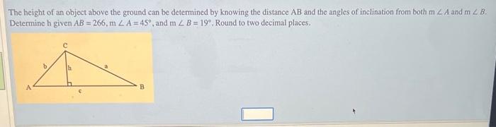 Solved The height of an object above the ground can be | Chegg.com