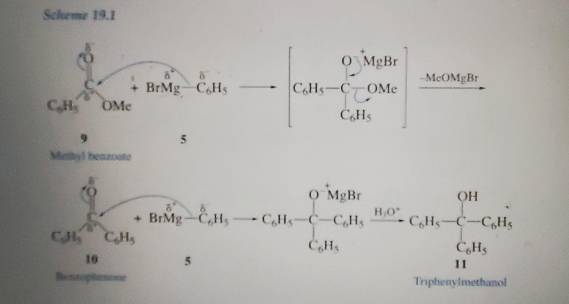 Grignard Synthesis of Triphenylmethanol Sections 19.3 | Chegg.com