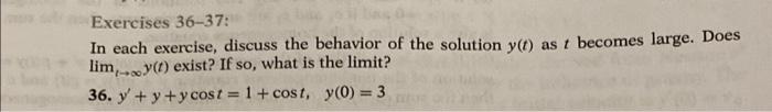 Solved Exercises 36-37: In each exercise, discuss the | Chegg.com
