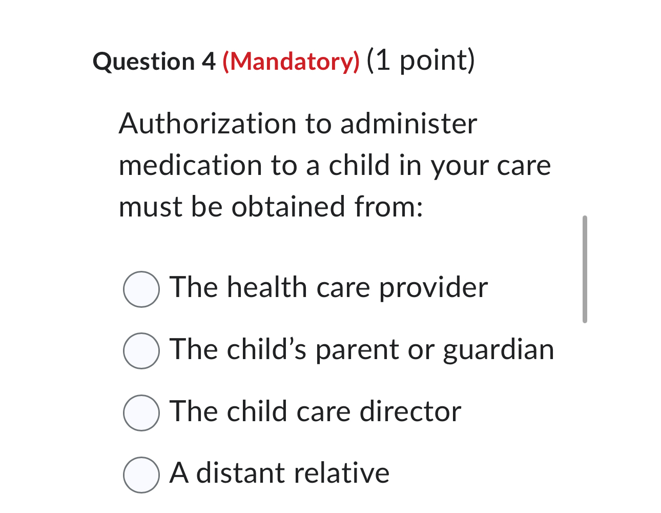 Solved Question 4 (Mandatory) (1 ﻿point)Authorization to | Chegg.com