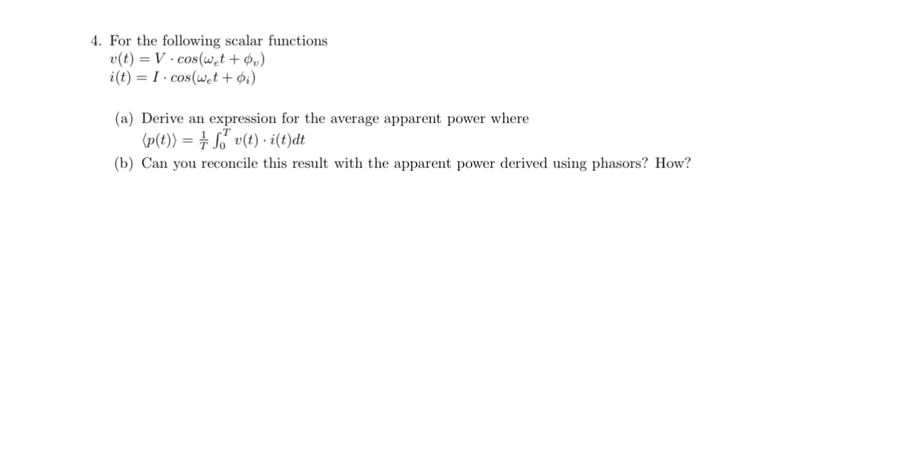 Solved For the following scalar | Chegg.com