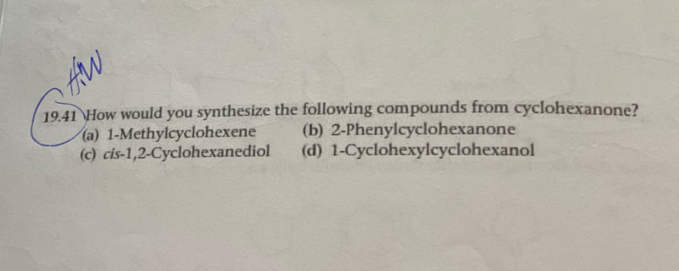 Solved 19.41 ﻿How would you synthesize the following | Chegg.com