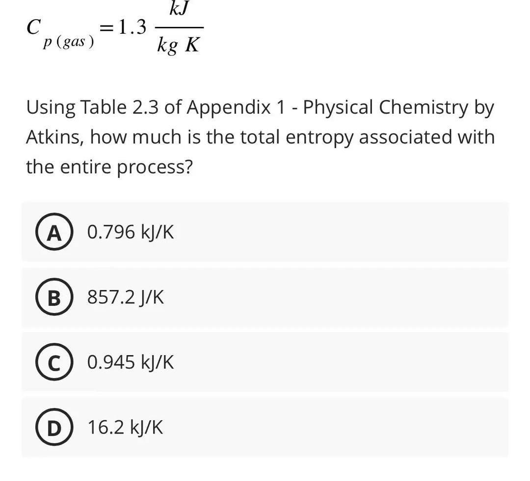 Solved [P2] Calculate the entropy associated with | Chegg.com