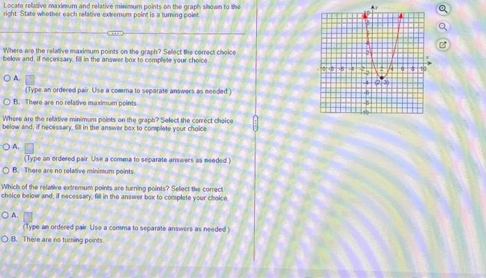Solved Locate relative maximum and relative minimum points | Chegg.com