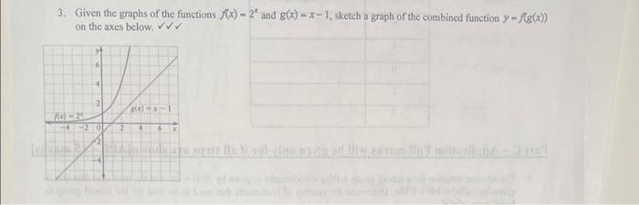 Solved 3. Given the graphs of the functions f(x)=2x and | Chegg.com