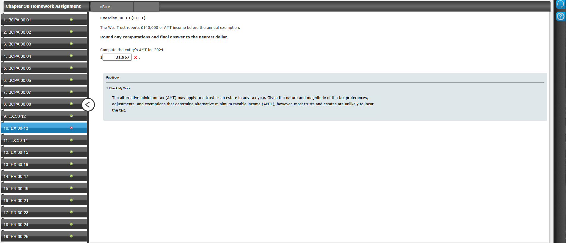 Solved \( \mathbf{x} \).\( { }^{7} \) ﻿Check My Work The | Chegg.com
