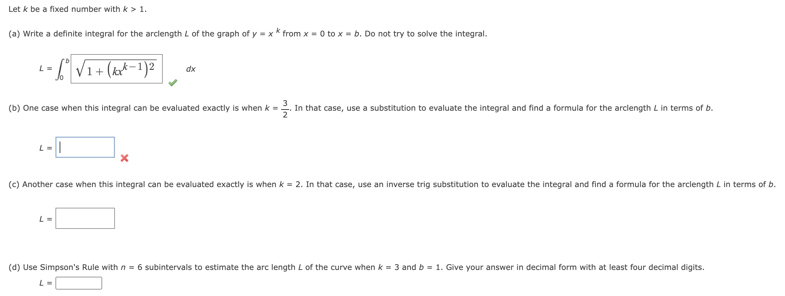 Solved Let k be ﻿a fixed number with k>1.(a) ﻿Write a | Chegg.com