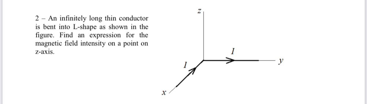 Solved 2 - ﻿An infinitely long thin conductor is bent into | Chegg.com