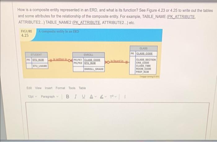 Solved How Is A Composite Entity Represented In An Erd And