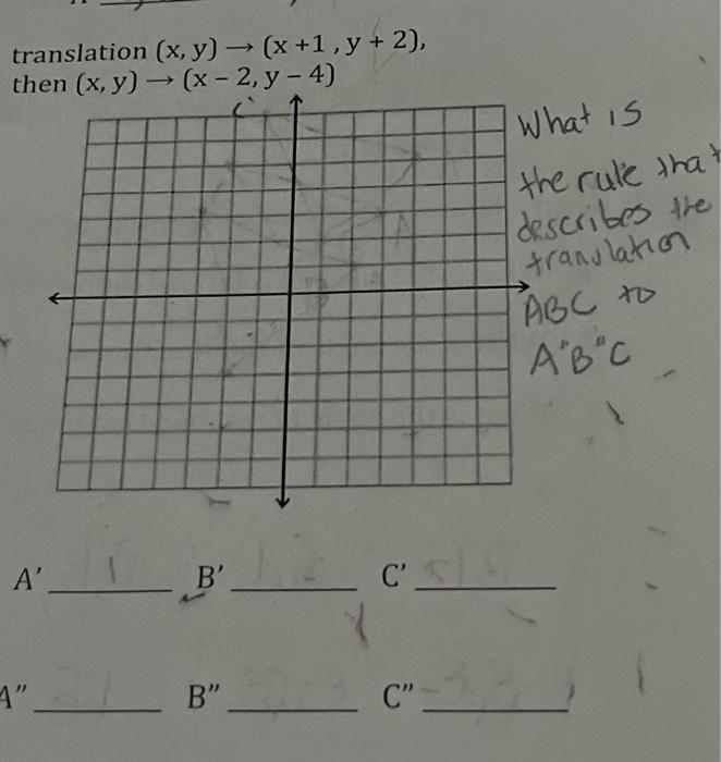 Solved translation (x, y) → (x+1, y + 2), then (x, y) → | Chegg.com