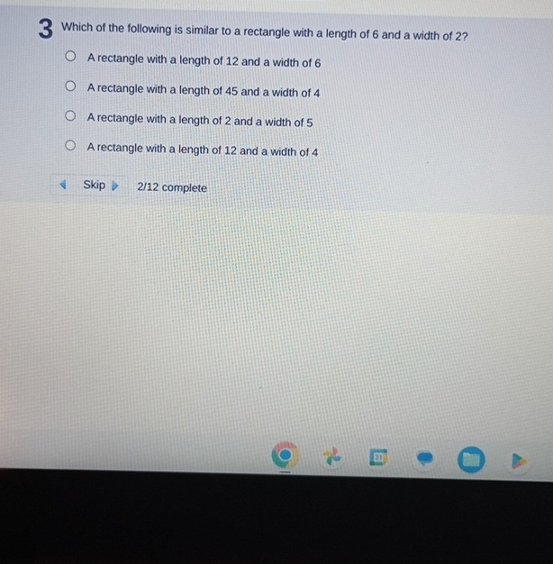 Solved 3 ﻿Which of the following is similar to a rectangle | Chegg.com