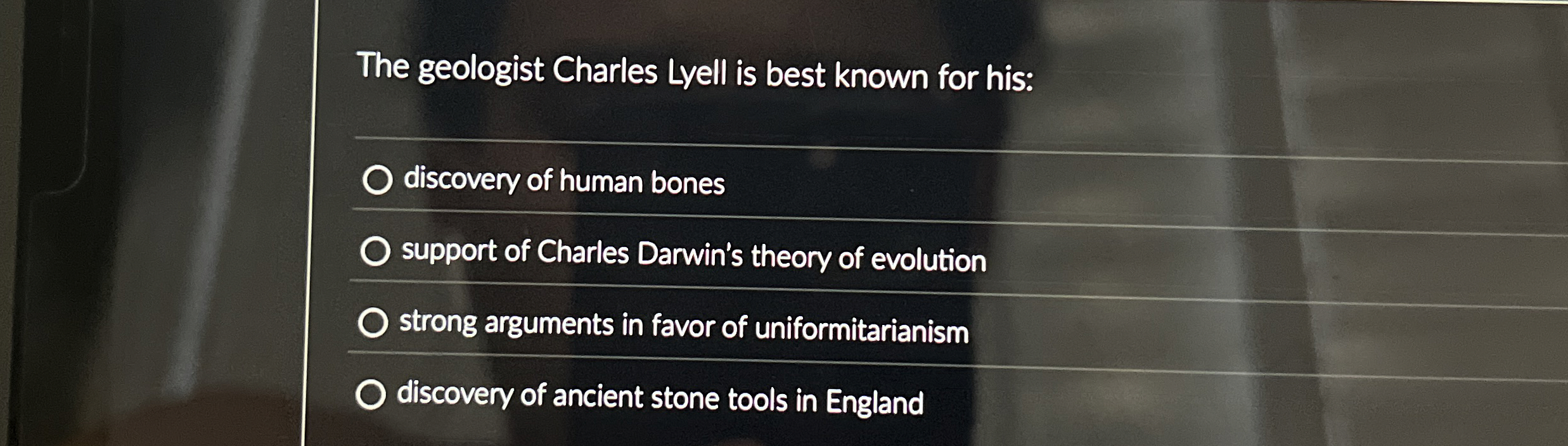 Solved The geologist Charles Lyell is best known for | Chegg.com