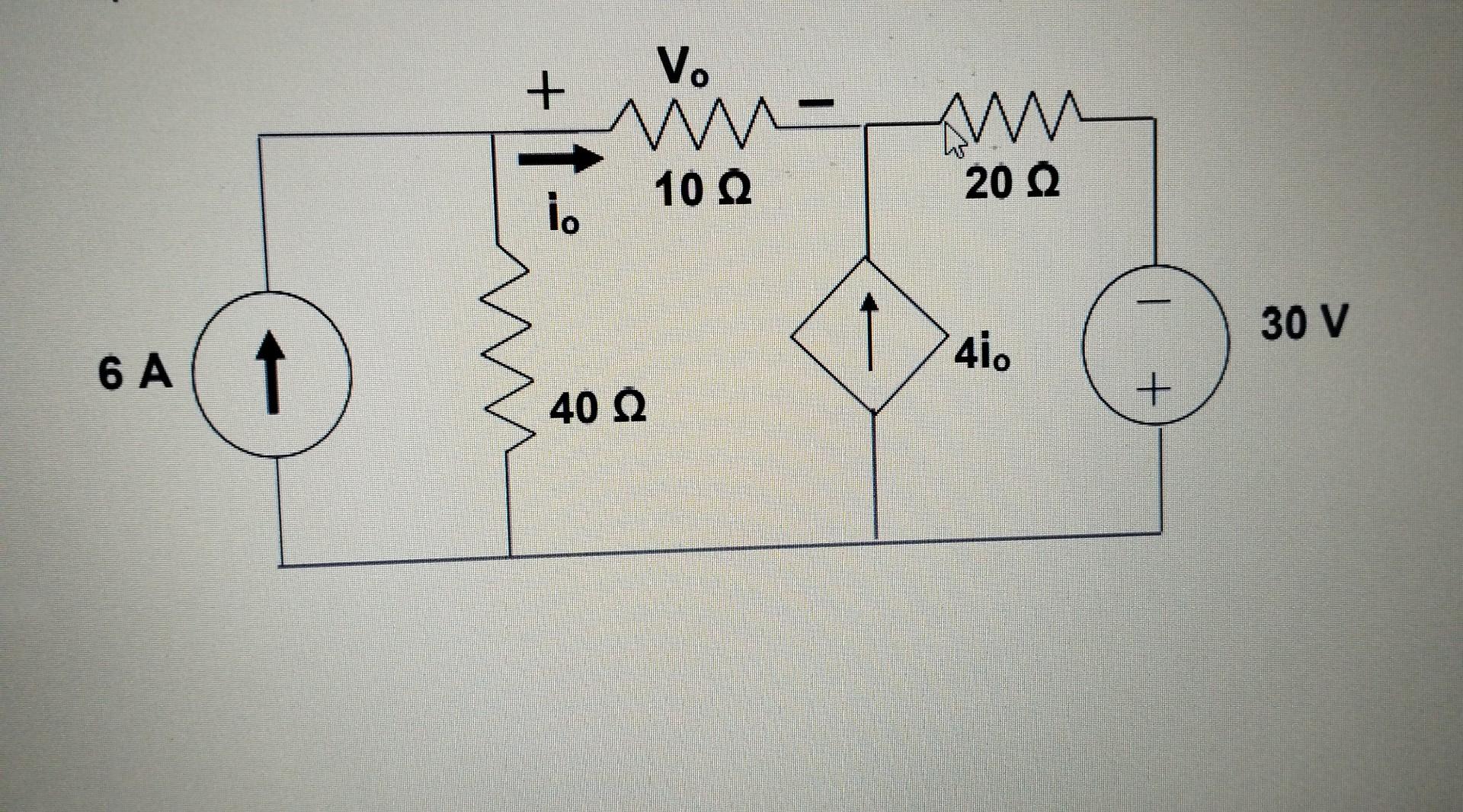 Solved Use superposition to find V0. Please include all | Chegg.com