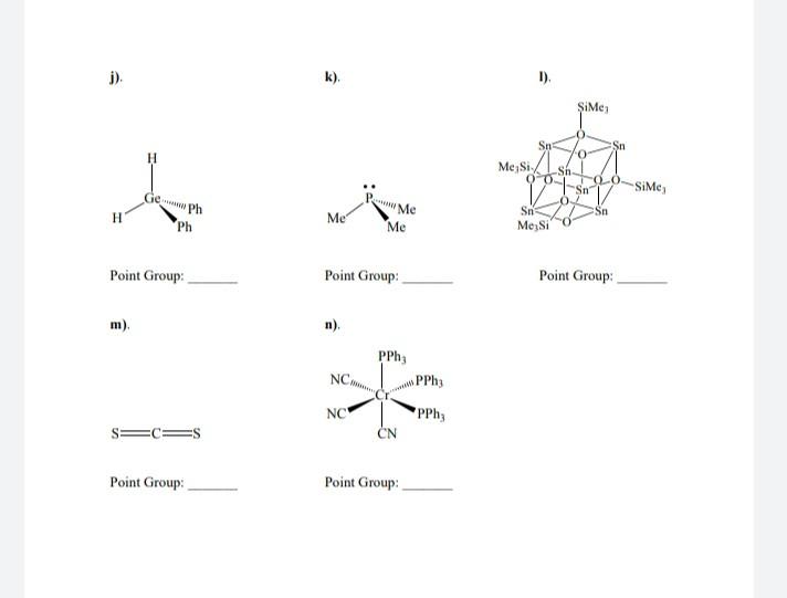 Solved determine the point group for each of the following | Chegg.com
