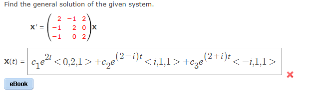Solved Find the general solution of the given | Chegg.com