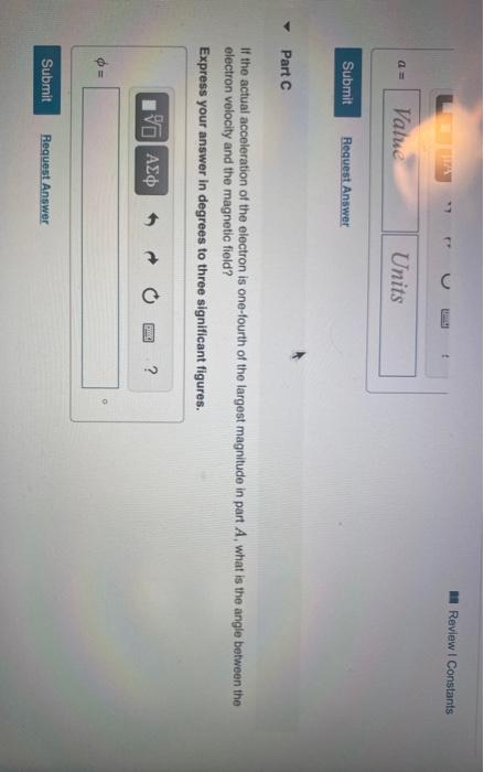 Solved Review | Constants a = Value Units Submit Request | Chegg.com