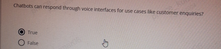 Solved Chatbots can respond through voice interfaces for use | Chegg.com