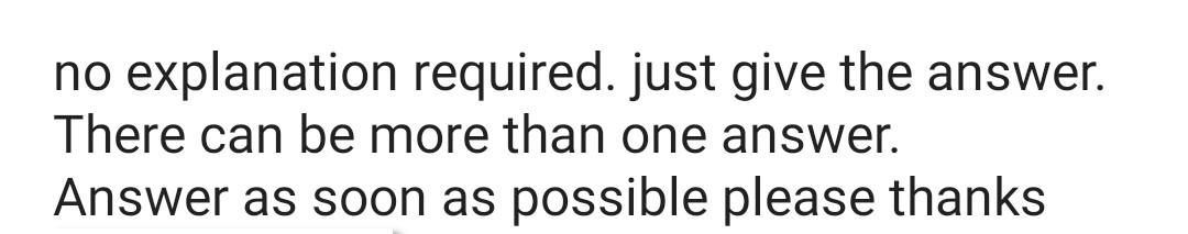 Solved no explanation required. just give the answer. There | Chegg.com