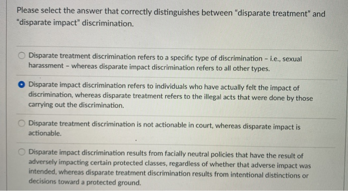 Solved Please select the answer that correctly distinguishes | Chegg.com