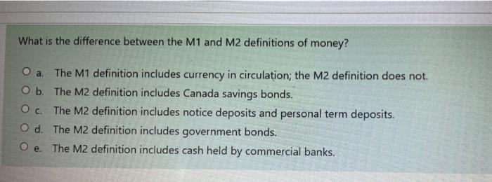 Solved What is the difference between the M1 and M2 | Chegg.com