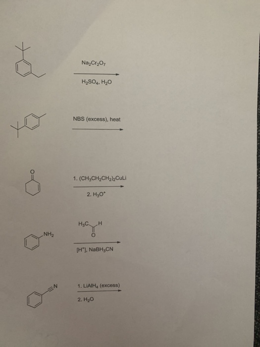 Solved Na2Cr2O7 H2SO4, H20 NBS (excess), heat 1. | Chegg.com