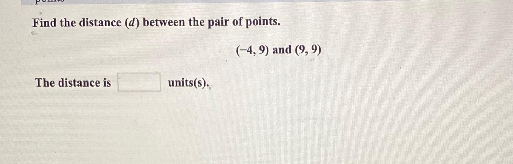Solved Find the distance (d) ﻿between the pair of | Chegg.com