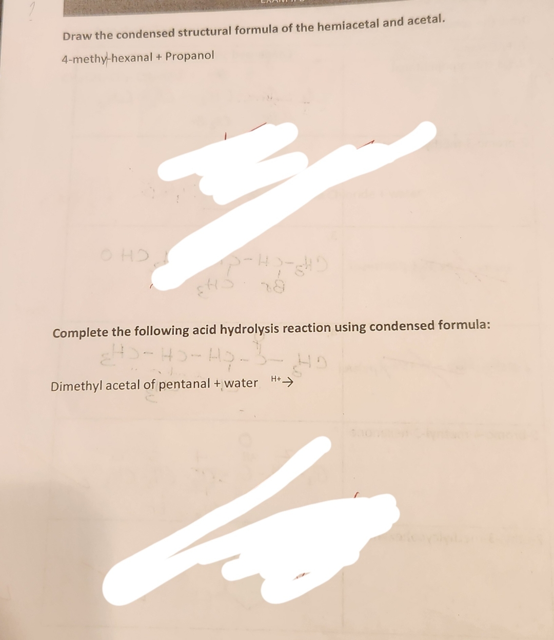 Solved Draw the condensed structural formula of the | Chegg.com
