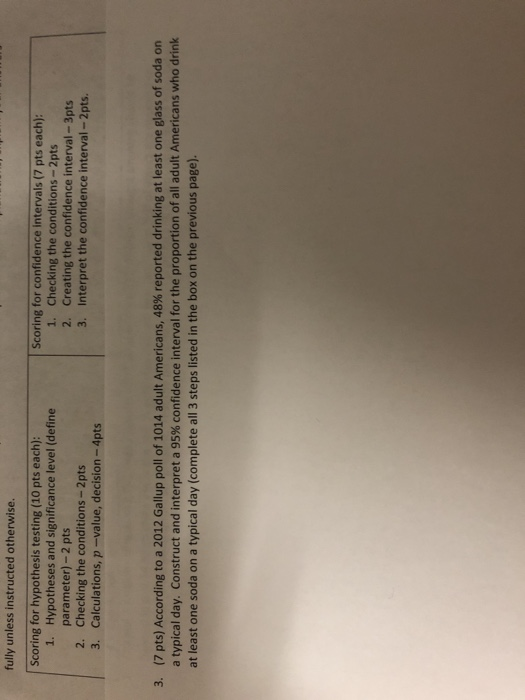 Solved fully unless instructed otherwise. Scoring for | Chegg.com
