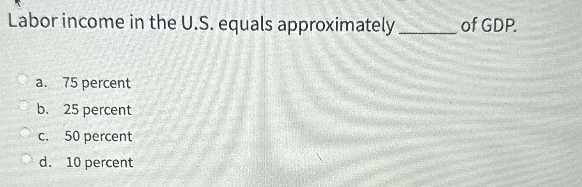 Solved Labor income in the U.S. ﻿equals approximately q, ﻿of | Chegg.com