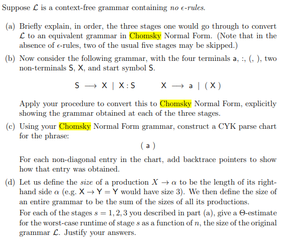 Solved Suppose L ﻿is a context-free grammar containing no | Chegg.com