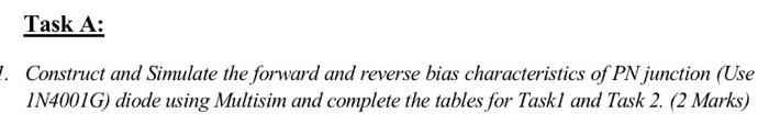 Solved Construct and Simulate the forward and reverse bias | Chegg.com