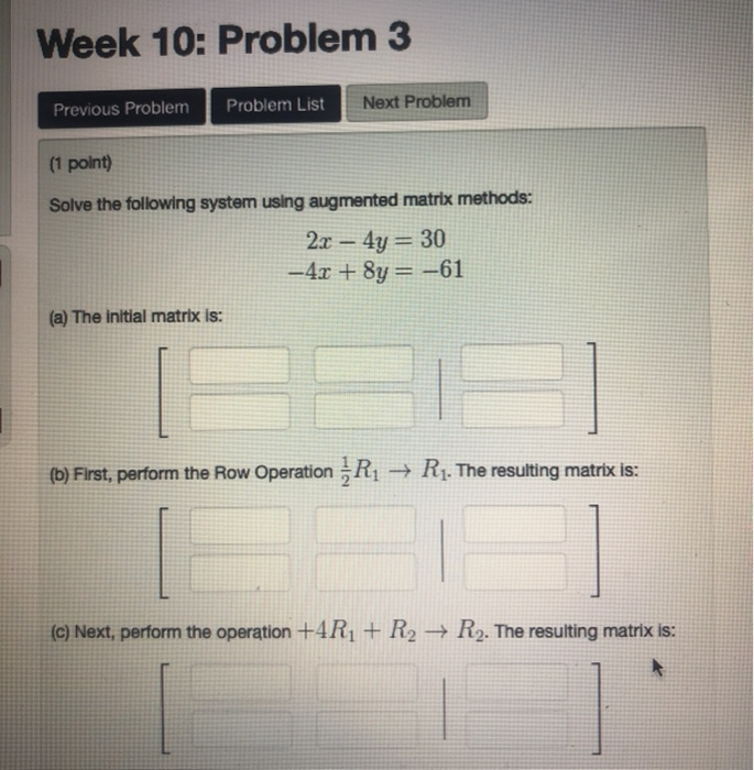 Solved Week 10: Problem 3 Previous Problem Problem List Next | Chegg.com