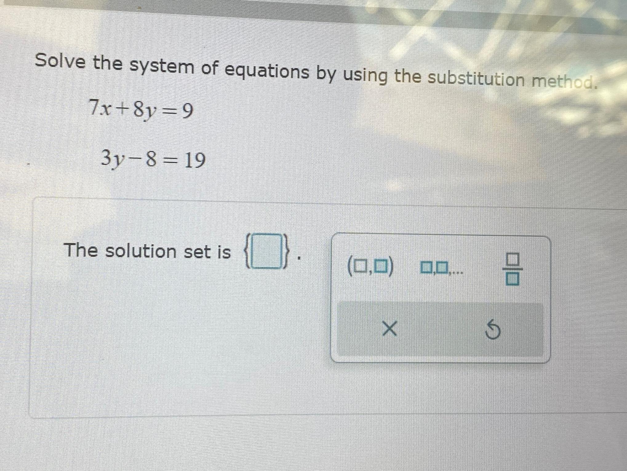 Solved Solve the system of equations by using the | Chegg.com