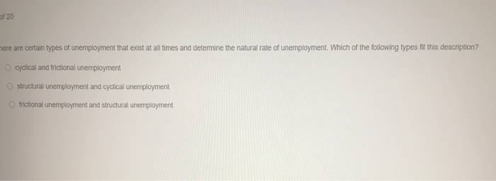 Solved 520 here are certain types of unemployment that exist | Chegg.com