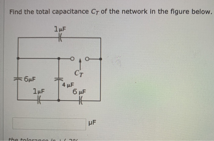 Solved Find the total capacitance Ct of the network in the | Chegg.com