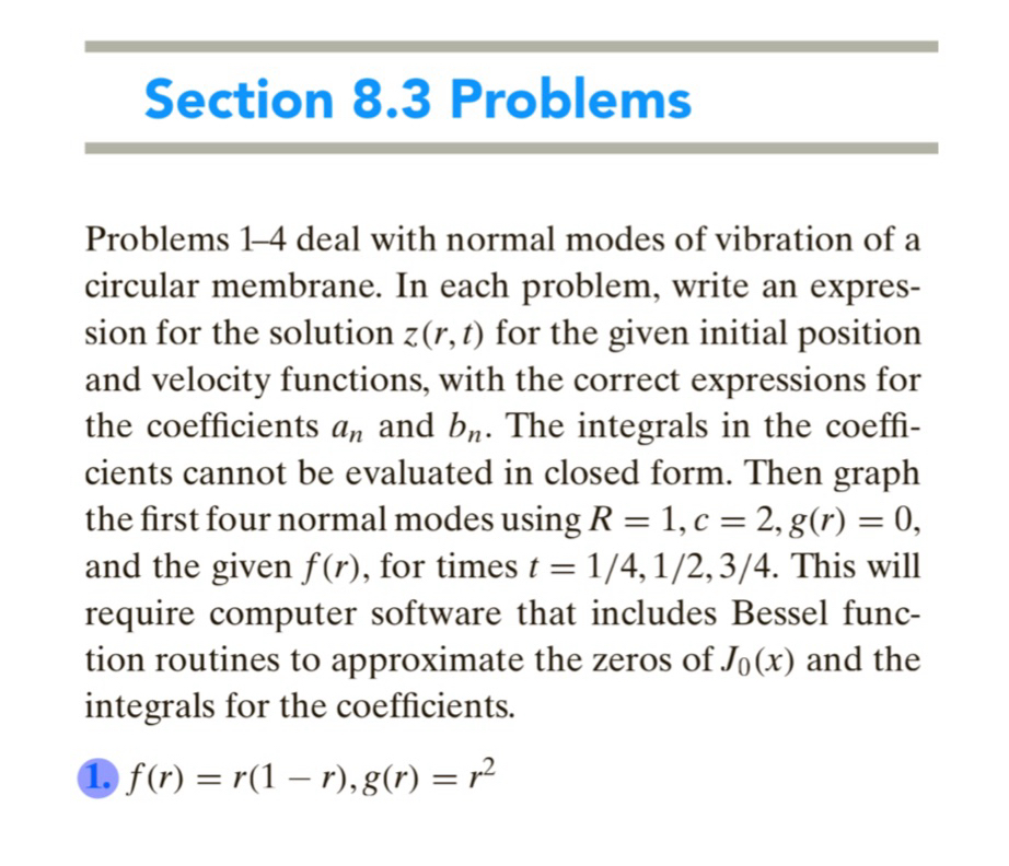 Solved Section 8.3 ﻿ProblemsProblems 1-4 ﻿deal with normal | Chegg.com