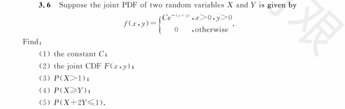 Solved 3.6 Suppose the joint PDF of two random variables X | Chegg.com