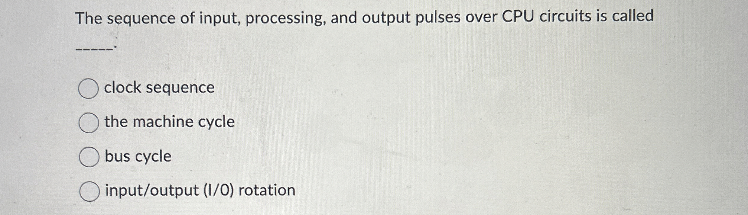 Solved The sequence of input, processing, and output pulses | Chegg.com